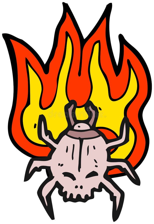 Spooky Death Watch Beetle Lowbrow Cartoon Stock Illustration ...