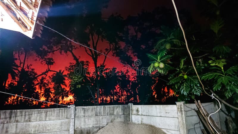 The Spooky Evening Sky is Not What it Used To Be Stock Photo - Image of ...