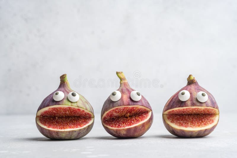 Spooky Fig Monsters for Halloween Party Stock Photo - Image of scary ...