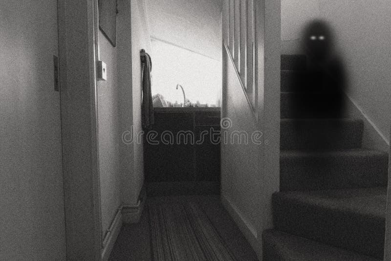 A Spooky Ghost with a Sheet Over Them. Standing in a Closet with the ...