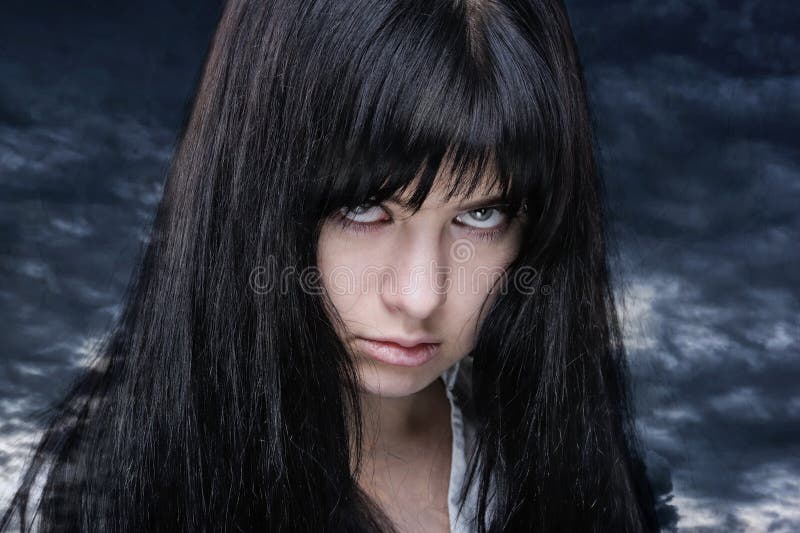 Spooky girl stock image. Image of complexion, pretty - 19143645