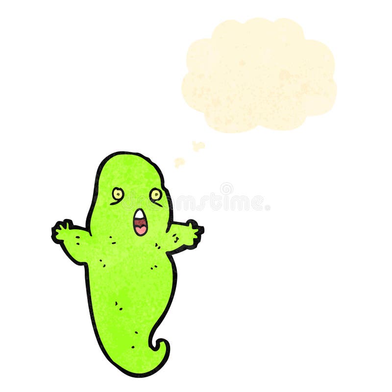 Spooky green ghost cartoon stock vector. Illustration of grunge - 37570439