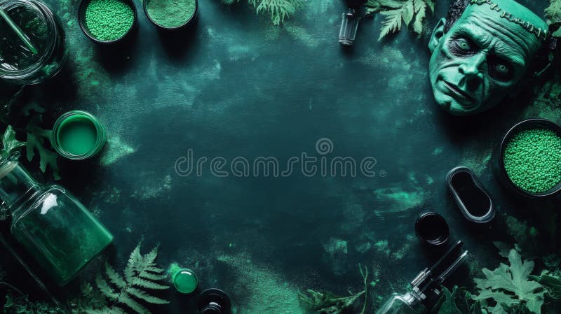 Spooky Green Halloween Theme Decorations and Supplies Stock ...