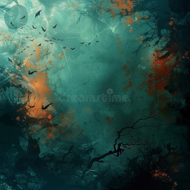 Spooky Halloween Abstract Background Stock Illustration - Illustration ...