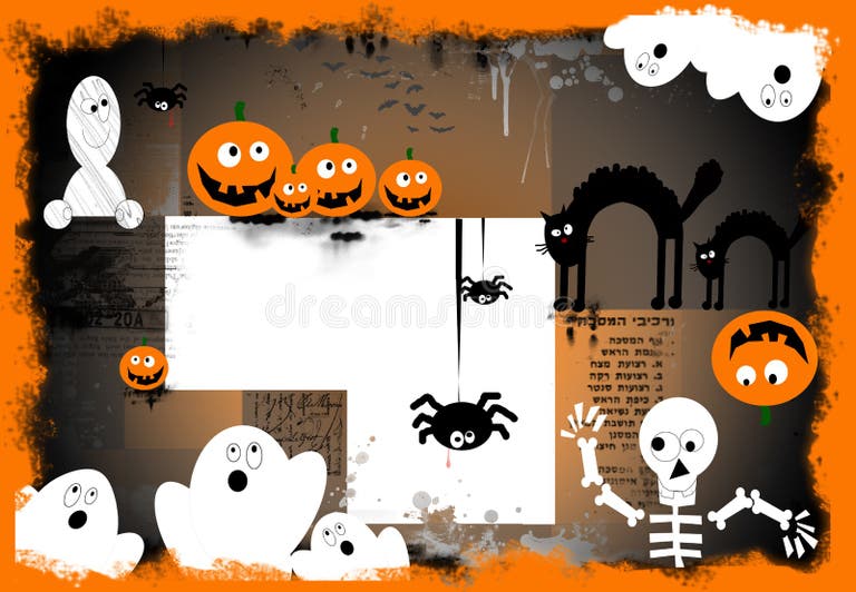 Spooky Halloween Background Stock Illustration - Illustration of ...