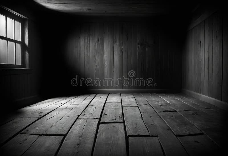 Spooky Halloween Background with Empty Wooden Planks Stock Illustration ...