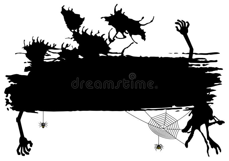 Halloween Banner with Haunted Castle Stock Vector - Illustration of ...