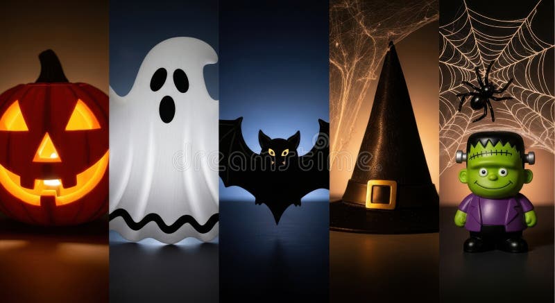 Spooky Halloween Collage Stock Illustrations – 1,671 Spooky Halloween ...