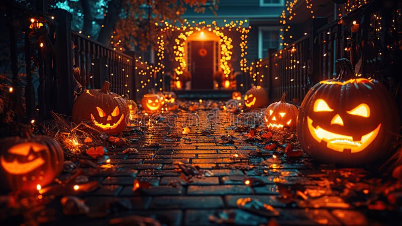 Spooky Halloween Path stock illustration. Illustration of front - 333679385
