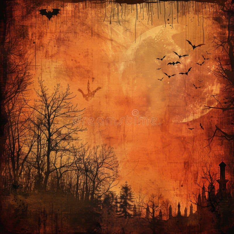 Spooky Halloween Texture Background Stock Illustration - Illustration ...