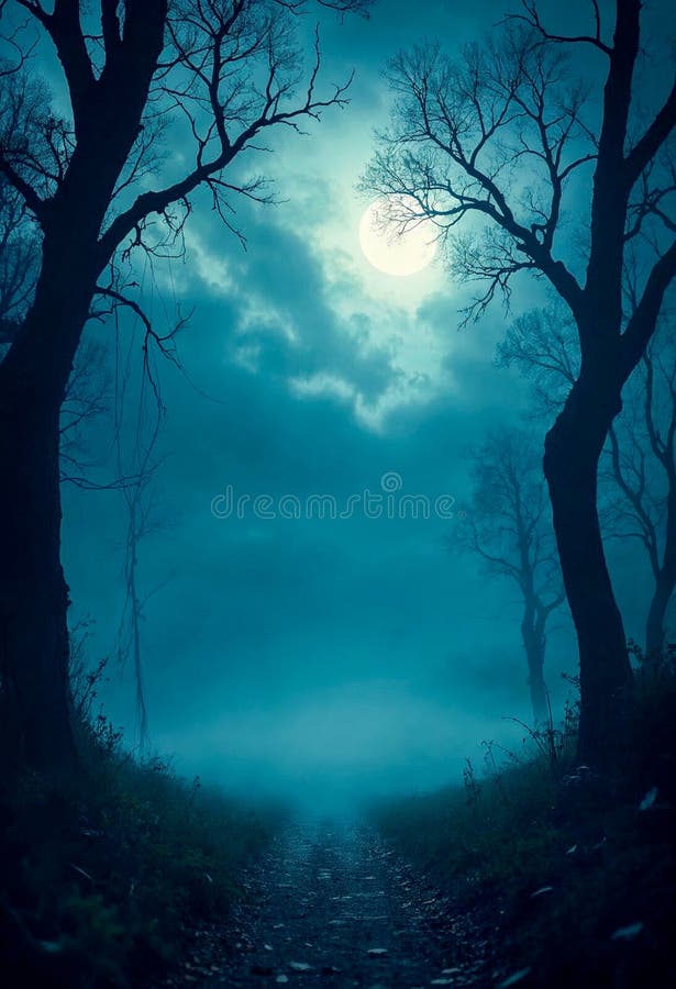 Spooky Halloween Web Banner Background with Space for Text Stock ...