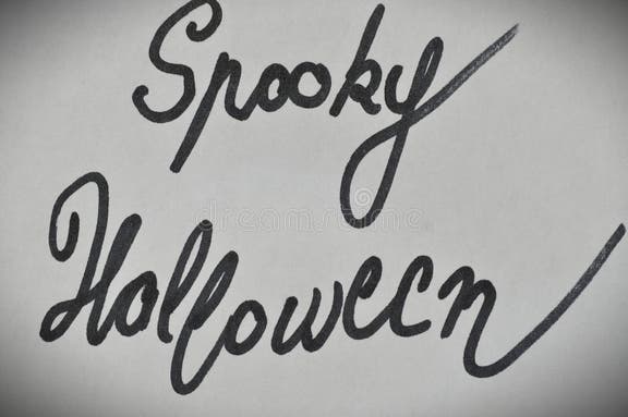 Spooky halloween write stock illustration. Illustration of october ...