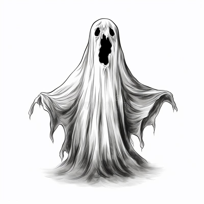 Spooky Hand-Drawn Illustration Stock Illustration - Illustration of ...