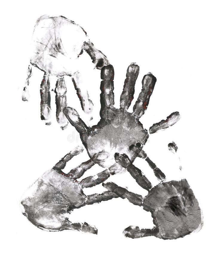 Child s Black Handprints stock photo. Image of finger - 3355510