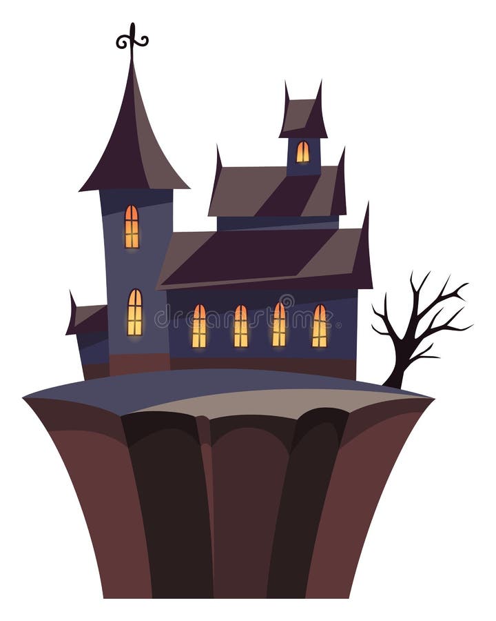 Spooky House. Dark Scary House in Night. Horror Nightmare on Moonlight ... Spooky House. Dark Scary House in Night. Horror Nightmare on Moonlight ...