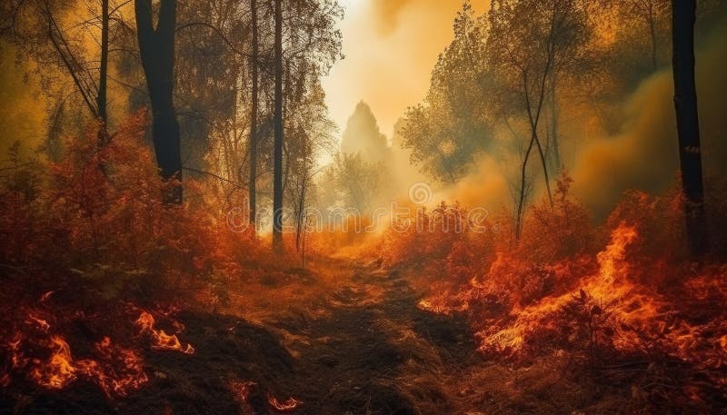 Spooky Inferno Damages Forest, Creating a Mysterious and Dangerous ...