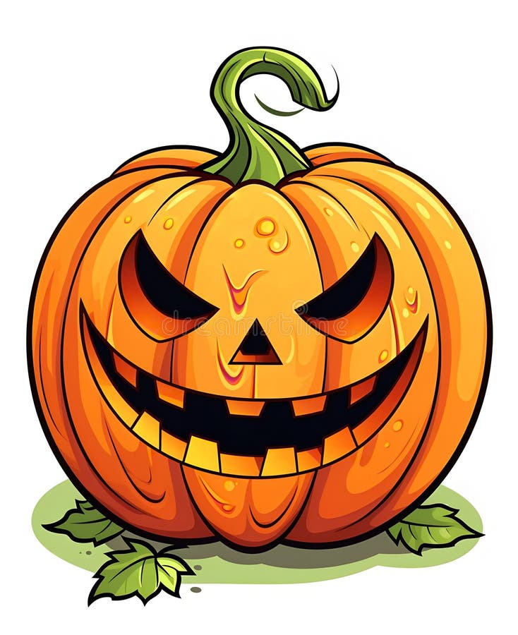 Spooky Jack-o -Lantern stock illustration. Illustration of lantern ...