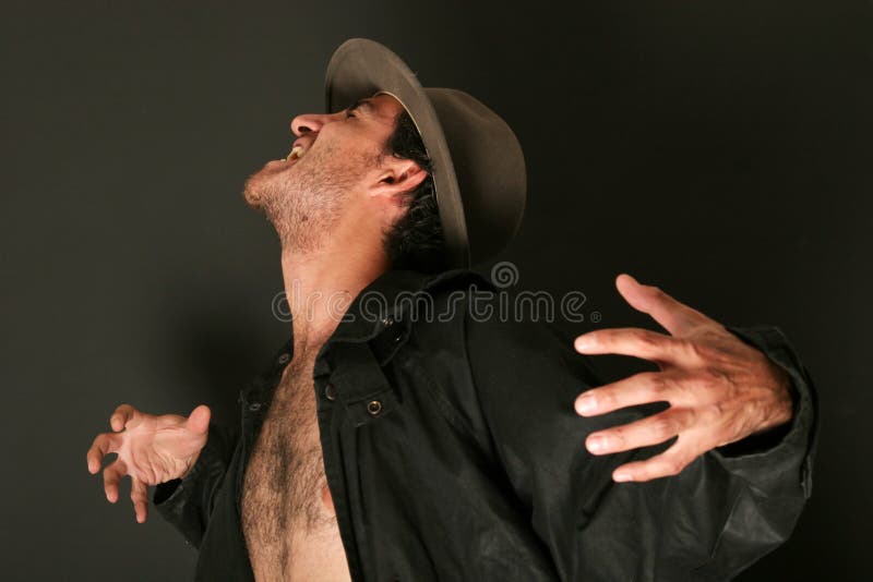 Spooky man stock photo. Image of cowboy, horror, expression - 3007902
