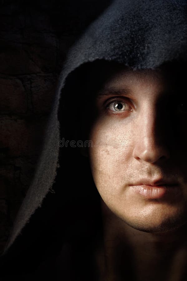 Spooky man in hood stock image. Image of gothic, nightmare - 19212439