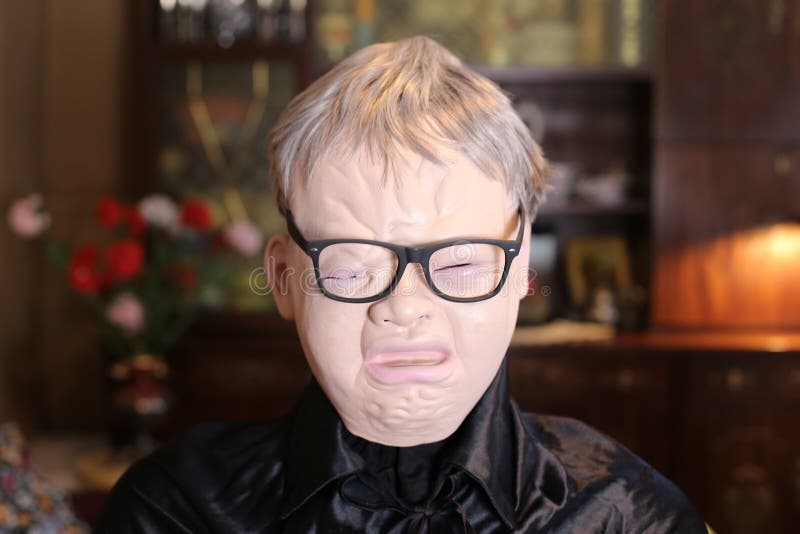 Spooky Man Crying with Intensity Stock Photo - Image of gloomy ...