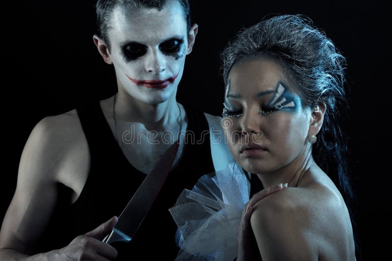 Spooky man with knife stock image. Image of dark, dangerous - 19062265