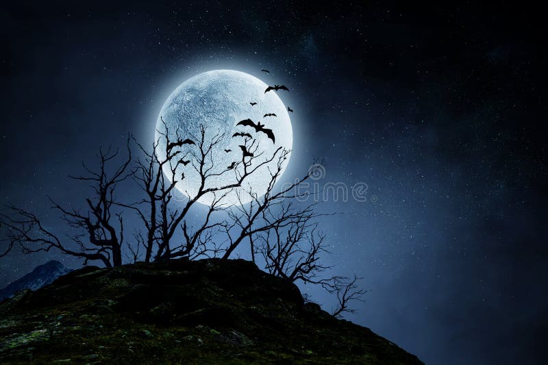 Spooky Night Image . Mixed Media Stock Photo - Image of sphere, black ...