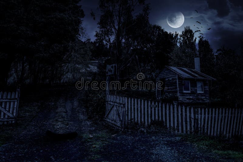 Spooky Night Image . Mixed Media Stock Image - Image of spooky ...