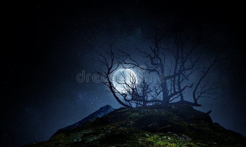 Spooky Night Image . Mixed Media Stock Image - Image of astrology ...