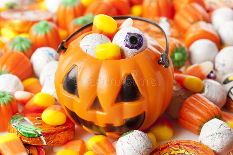 Spooky Orange Halloween Candy Stock Image - Image of food, treat: 26938407