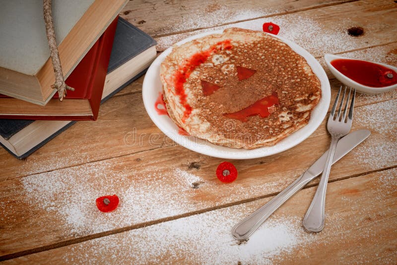 Spooky pancake stock image. Image of mystery, evil, funny - 44748065