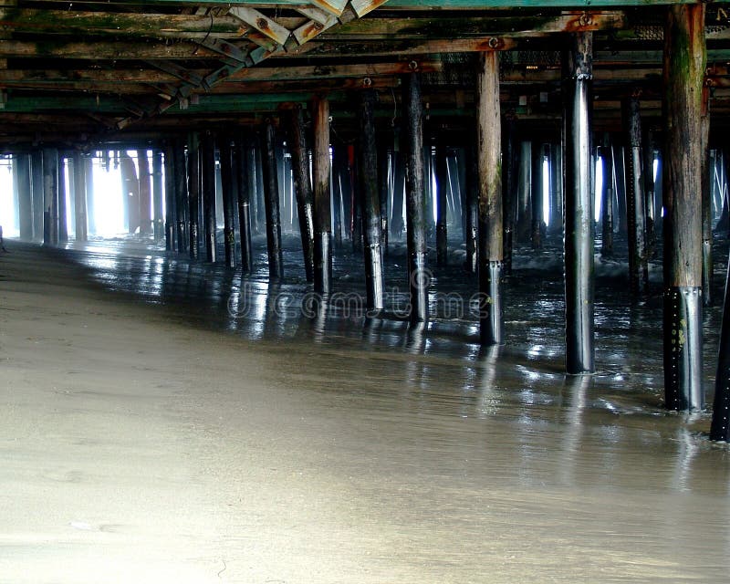 Spooky Pier Underworld stock image. Image of sand, dangerous - 1074811