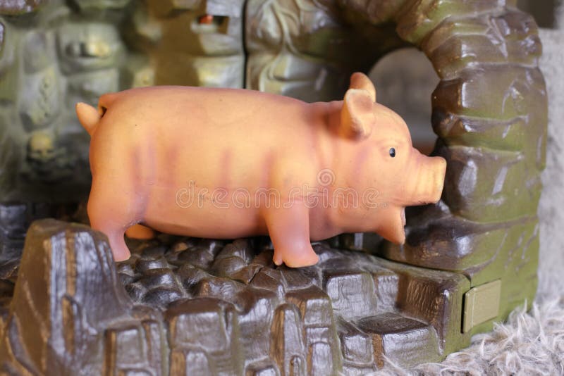 Spooky Pig Doll Making `oink` Sounds Stock Photo - Image of fluffy ...