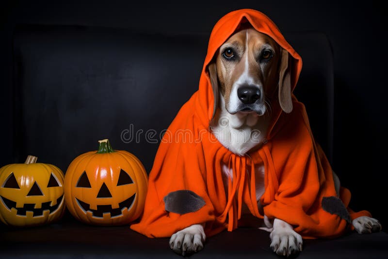 Spooky Portrait of an Beagle (dog) in a Halloween Setup in Studio ...