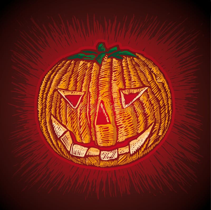 Spooky Pumpkin stock vector. Illustration of celebration - 6397110