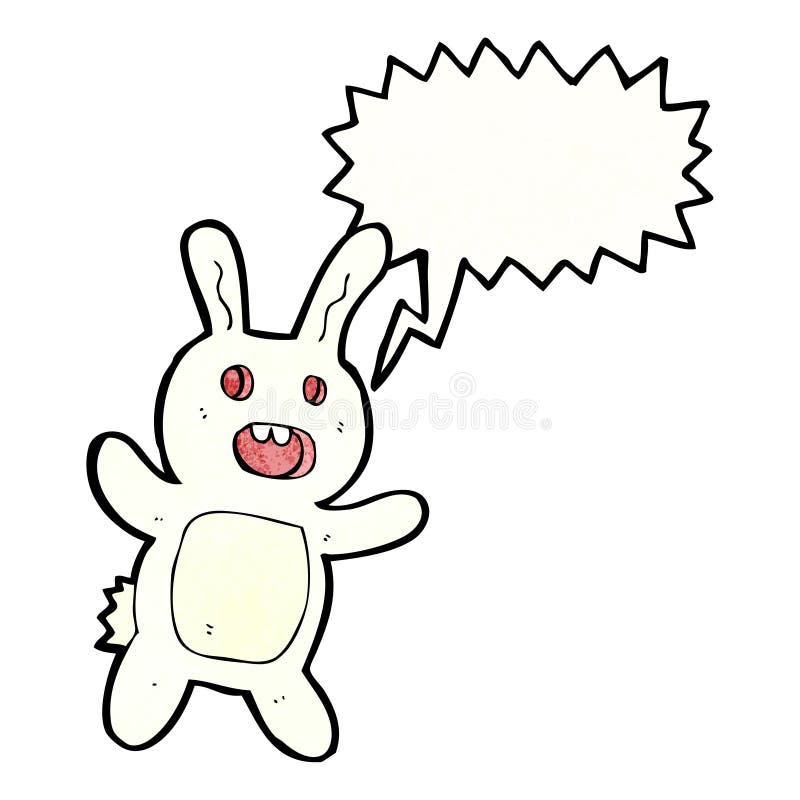 Spooky rabbit cartoon stock vector. Illustration of grunge - 38039843