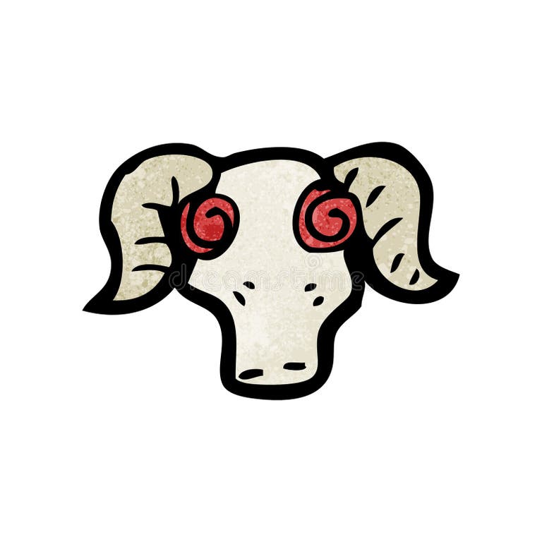 Spooky ram skull cartoon stock vector. Illustration of quirky - 38065812