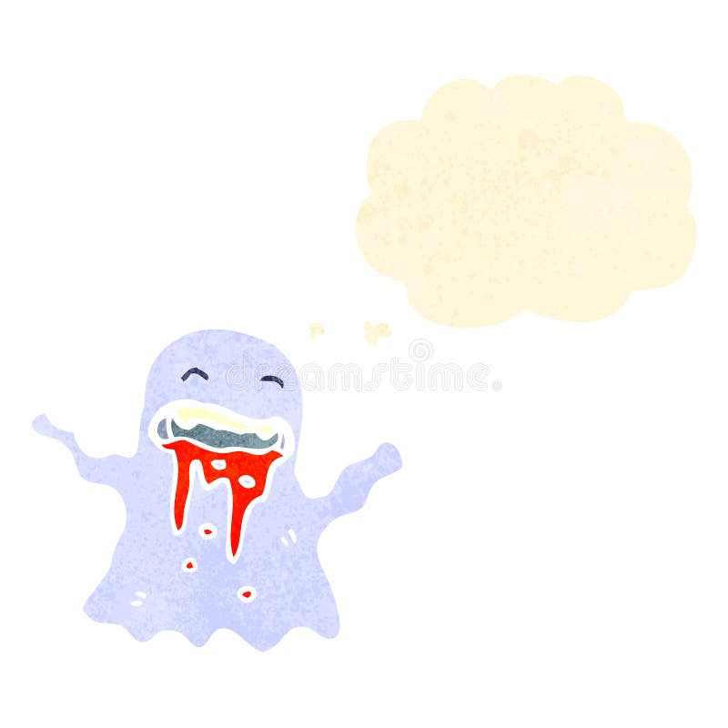 Spooky retro cartoon ghost stock vector. Illustration of quirky - 37576880