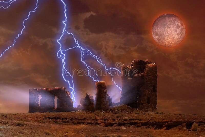 Spooky ruins stock image. Image of haunted, history, background - 6733883