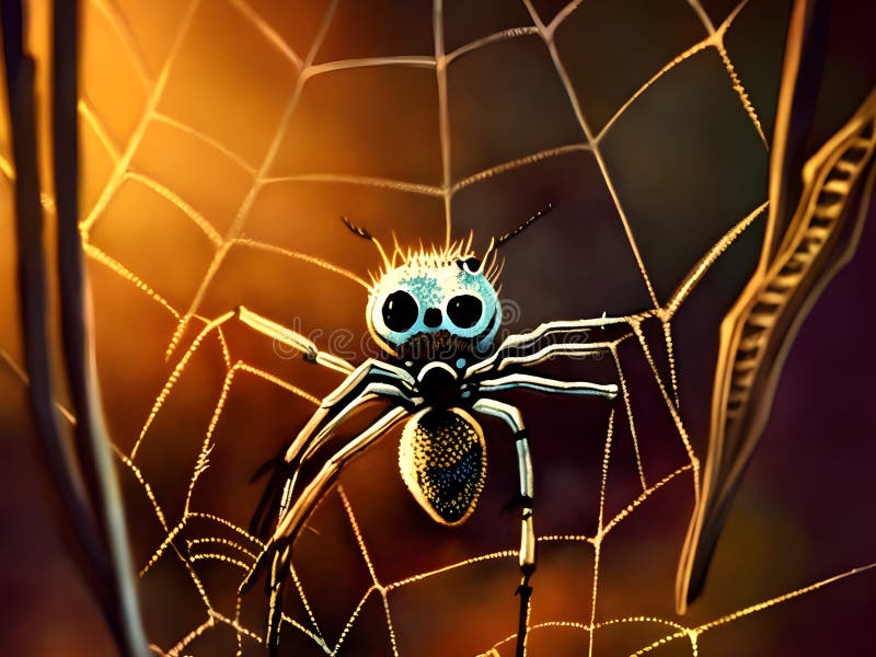 Spooky Scary Abstract Spider Background Seq 11 of 26 Stock Illustration ...