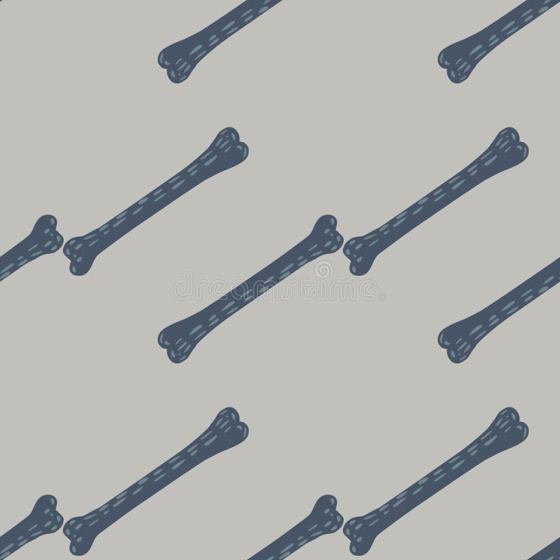 Spooky Seamless Pattern in Minimalistic Style with Simple Bones Shapes ...