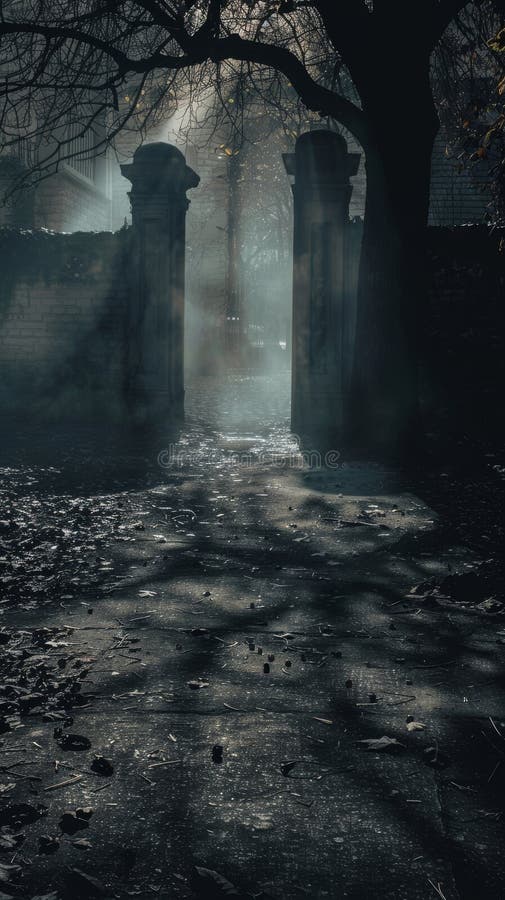 Spooky Shadows Layout Background Stock Illustration - Illustration of ...