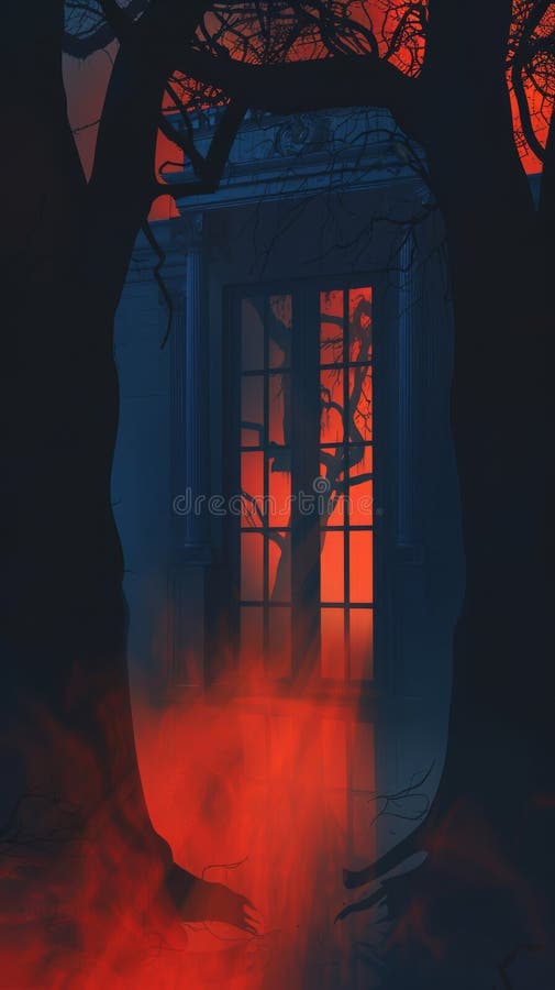 Spooky Shadows Layout Background Stock Illustration - Illustration of ...