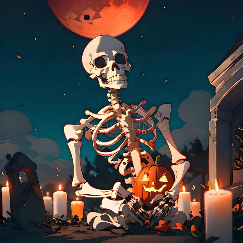 Spooky Skeleton stock photo. Image of scary, icon, sign - 293872758