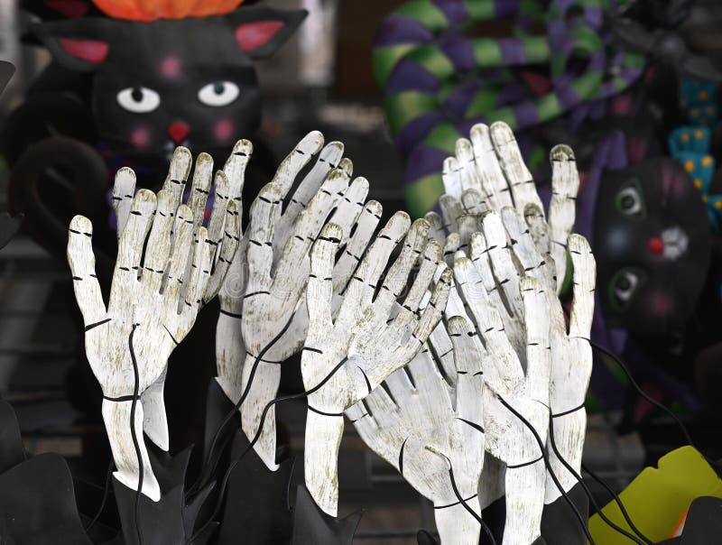 Skeleton Hands Reaching Forward Stock Photo - Image of dark, white ...