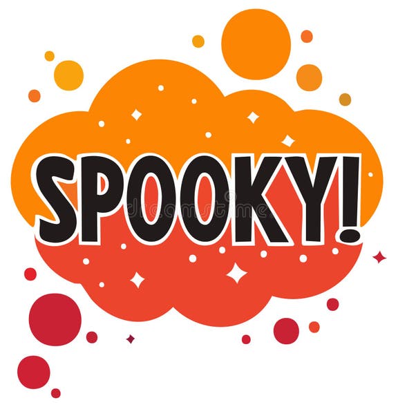 Spooky Text in Colorful Thought Bubble. Generative AI Stock Vector ...