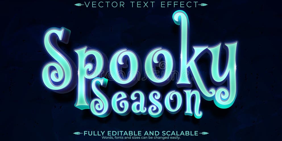 Spooky Text Effect, Editable Eerie and Haunting Customizable Font Style ...