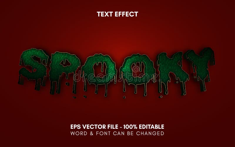 Spooky Text Effect Style. Editable Text Effect Halloween Theme Stock ...