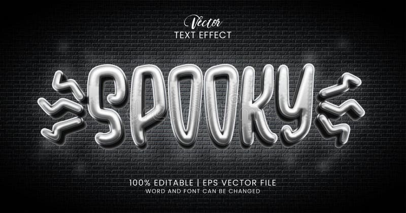 Spooky Text Effect Style Template Stock Vector - Illustration of fear ...