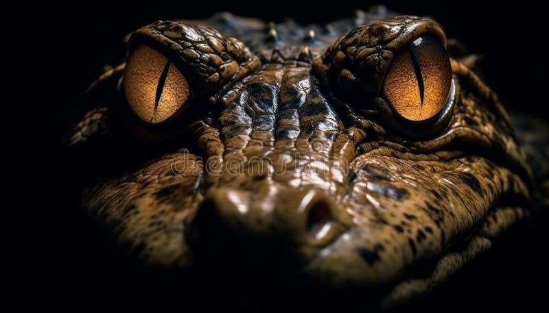 Spooky Toad Staring with Toxic Piercing Eyes Generated by AI Stock ...