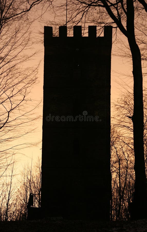 Spooky tower stock image. Image of architecture, night - 4138555